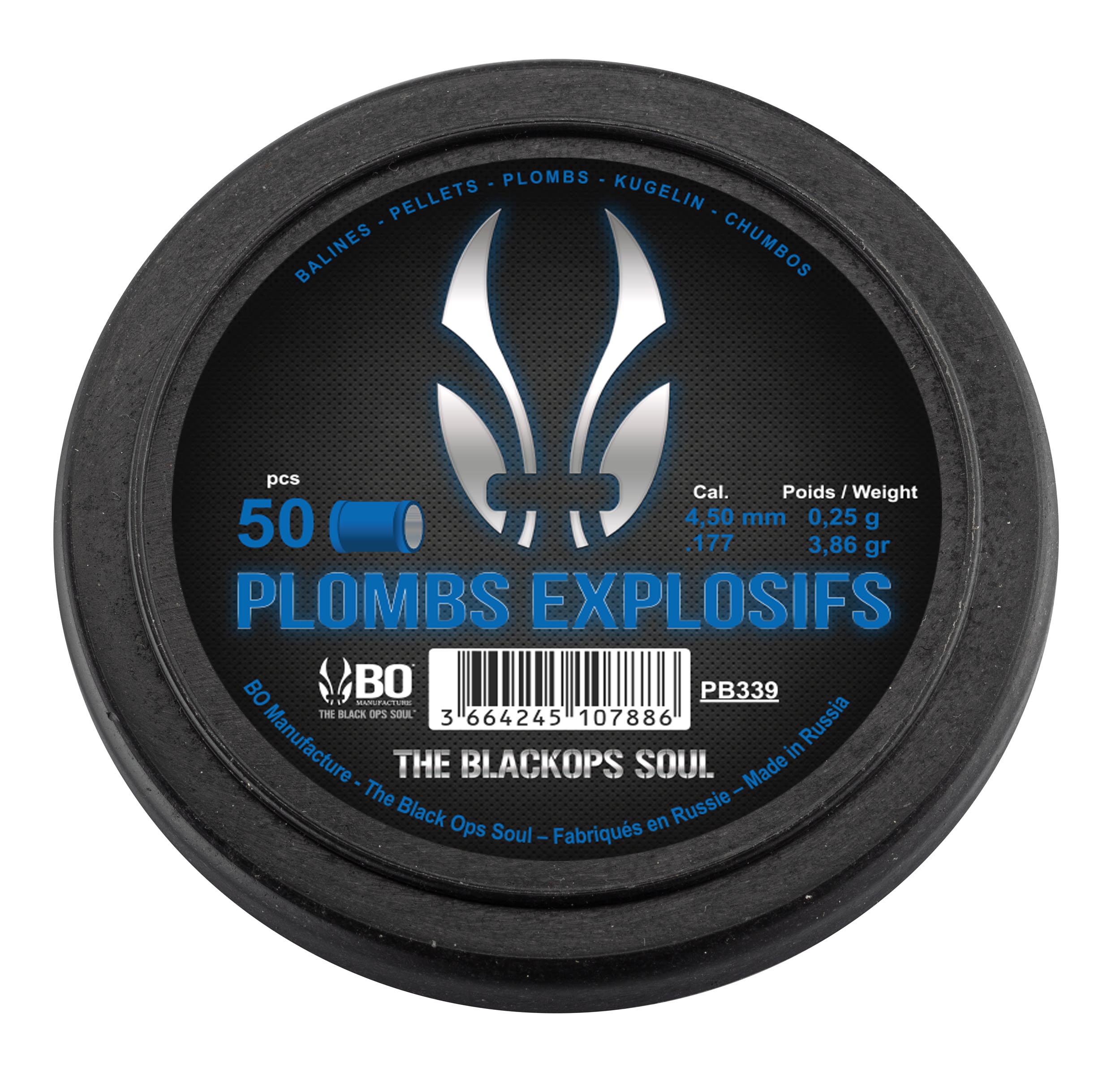 The Black Ops Soul Explosive Pellets with flat head cal. 4.5mm